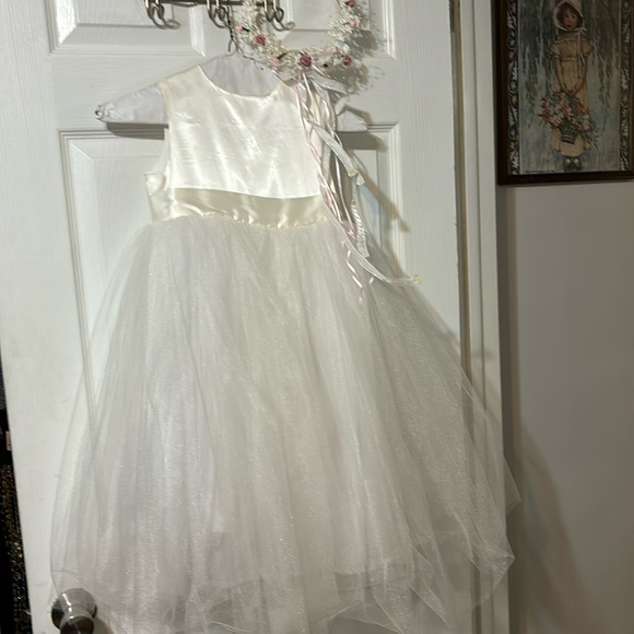 Dresses | Flower Girl Fancy Little Girl Wedding Dress With Flower Halo ...
